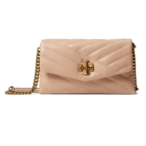 Tory Burch | Bags | Nwt Tory Burch Kira Chevron Chain Wallet Devon Sand ...